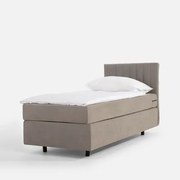 Šedá postel boxspring s matrací SILLA 90x200 cm