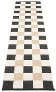 Černo-krémový vnitřní a venkovní běhoun 70x300 cm Pix Black Vanilla – Pappelina