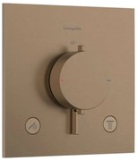 Hansgrohe Ecostat Comfort E - Termostatická baterie pod omítku, pro 2 spotřebiče, kartáčovaný bronz 33711140