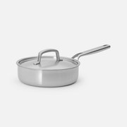 Fabini Hluboká pánev Lucca 3.0, Ø 24 cm (2,5 l) - Nerezová beznýtová pánev z vícevrstvé nerezové oceli s poklicí