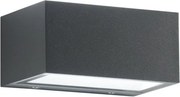 FAN LED-W-TWIN-S ANT Venkovní nástěnné svítidlo LED TWIN antracit hliník 12W 1500lm CCT IP54 6,5x14x8,9 cm - FANEUROPE