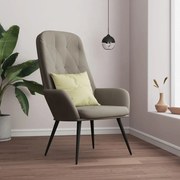 Relaxační křeslo světle šedé samet 341194