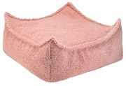 Růžový dětský sedací vak z textilie bouclé Square – Wigiwama