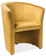 Křeslo Cuba Velvet, žlutá