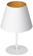 Stolní lampa ARDEN 1xE27/60W/230V pr. 20 cm bílá/zlatá