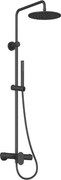 Ravak Spring - Sprchový set s baterií, průměr 25 cm, matná černá X070559