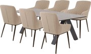 Doppler NOVA PARIS LIKA-TEX® zahradní sedací souprava 6+1 mocca
