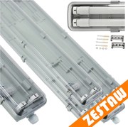 SADA 4 hermetických LED lamp 120 cm pro dílny se trubicemi