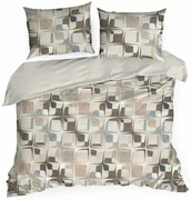 Eurofirany Saténové povlečení 160x200 Spring 36 beige geometric NEW24
