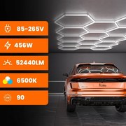 LED Stropní svítidlo LED/570W/85-265V 6500K 522x298 cm CRI 90 IP44 bílá
