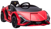HOMCOM dětské auto 12V 2 jízdní režimy Lamborghini SIAN SUV auto na hraní elektrické auto s dálkovým ovládáním hudba (MP3/USB) světlo 37-60 měsíců ko…