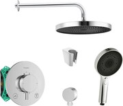 SANITINO - Sprchový set s termostatem a tělesem pod omítku Hansgrohe, příslušenství kielle, chrom SANI21HKK013