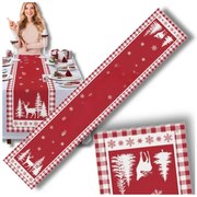 Camerazar Červený ubrus na vánoční stůl