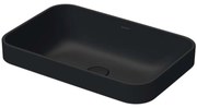 Duravit Happy D.2 Plus - Umyvadlová mísa zápustná, 60x40 cm, bez přepadu, WonderGliss, antracit mat 23596013001