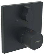 Hansa Living - Termostatická vanová baterie pod omítku, Thermo Cool, matná černá 8114956233