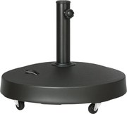 Stojan na slunečník Outsunny 23,5 kg s kolečky, základna pro slunečníky s průměrem Ø38/48 mm, pro zahradu, balkon, černý | Aosom