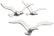 Hliníková dekorace na zeď Birds 13x35 cm + 12x40 cm