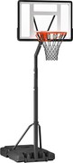 HOMCOM Mobilní basketbalový stojan Basketbalový koš výškově nastavitelný z oceli a plastu černý 90 x 165 x 302-352 cm pro zahradu a sportoviště | Aos…
