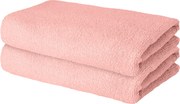 Livarno® Froté ručník, 50 x 100 cm, 400 g/m2, 2 kusy (světle růžová)