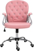 Vinsetto Kancelářská Židle, Ergonomická Židle s Područek, Polstrované Opěradlo, Výškově Nastavitelná Počítačová Židle z Umělé Kůže, Otočná Židle do Do
