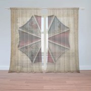 Sablio Záclony Resident Evil Umbrella Corporation Vintage: 2ks 150x250cm
