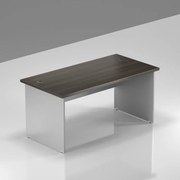NABYTEK-DESIGNOVY.CZ - BKA14 07 - Kancelářský stůl Komfort, dřevěná podnož, 140x70x76cm, kaštan/šedá