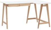 Pracovní stůl s bílou deskou 85x135 cm Luka – Ragaba