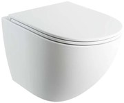 OMNIRES Ottawa Comfort - Závěsné WC se sedátkem SoftClose, Rimless, matná bílá OTTAWACMWBM