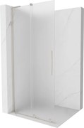 Mexen Velar L, posuvná sprchová zástěna Walk-in 100 x 200 cm, 8mm sklo námraza, broušená ocel, 871-100-003-33-97