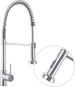 Gamma Solid, stojánková dřezová baterie s elastickou výlevkou, chromová, GMA-BSL-CH