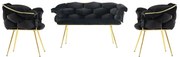Sedací souprava Balon Black and Gold, 3 ks