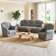 Sedací sestava MATYLDA 3R+1+1 | rozkládací + úložný prostor | tmavě šedá 97 WATER REPELLENT