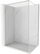 Mexen Kioto-F sprchová stěna Walk-in s rámem 50 x 202 cm, transparentní 8 mm, kartáčovaný nikl - 800-050-104-97-00