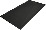 Mexen Stone+, obdélníková vanička z minerálního kompozitu 160 x 70 cm, černá, černá krytka, 44707016-B