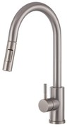 Gamma Taru Slim, vysoká dřezová baterie h-400, broušená ocel, GMA-BTS-IX