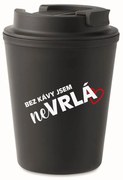 BEZ KÁVY JSEM NEVRLÁ - černý termohrnek 300 ml