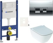 Cenově zvýhodněný závěsný WC set Geberit do lehkých stěn / předstěnová montáž+ WC Geberit Smyle SIKOGESSMD35