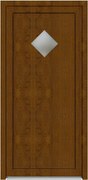 Solid Elements Vedlejší vchodové dveře Premium Brigi, 90 L, rozměr vč. zárubně: 980 × 1980 mm, plast, levé, dub zlatý, prosklené
