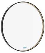 Nimco Zrcadla - Zrcadlo s LED osvětlením, průměr 60 cm, dotykový senzor, černá ZPC 31000RVX-90