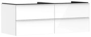 Hansgrohe Xelu Q - Umyvadlová skříňka, 50x136x55 cm, 4 zásuvky, lesklá bílá/matná bílá 54086700