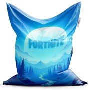 Sedací vak Classic Fortnite modré údolí s měsícem - dětský, modrá