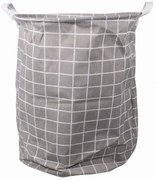 Šedý koš na hračky a prádlo CUBE