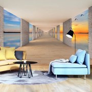 Fototapeta - Tunel s výhledem na jezero (254x184 cm)