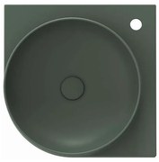 Ravak Yard - Umývátko rohové 45x45 cm, bez přepadu, otvor pro baterii, Grey Green XJX08245000