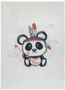 Dywany Łuszczów, Dětský kusový koberec Bambino 1129 Panda cream, 80x150, černobílá, dětský pokoj