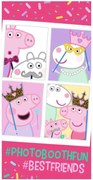 Bavlněná plážová osuška Prasátko Peppa ve fotokabince - 100% bavlna - 70 x 140 cm
