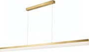 Toolight Závěsné stropní LED osvětlení APP1697-CP 200 cm zlatá kartáčovaná