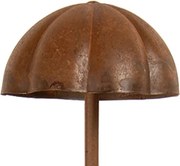 Rustikální rezavý kovový zápich houba M - Ø 11*40 cm