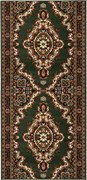 Alfa Carpets, Běhoun na míru TEHERAN T-102 green, šíře 100 cm, zelená, chodba / předsíň