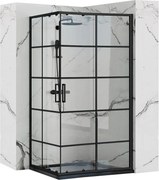 Obdélníkový sprchový kout REA CONCEPT 80x100 cm, černý/transparent - bez vaničky